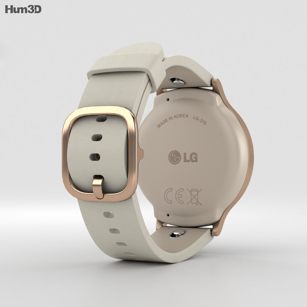LG Watch Style Rose Gold 3D model - Download Smart watch on 3DModels.org