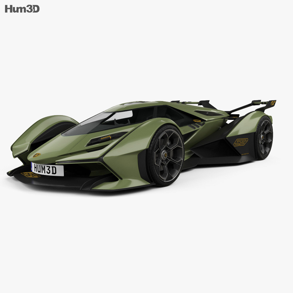 Lamborghini V12 Vision Gran Turismo 2021 3D model - Download Sports car ...