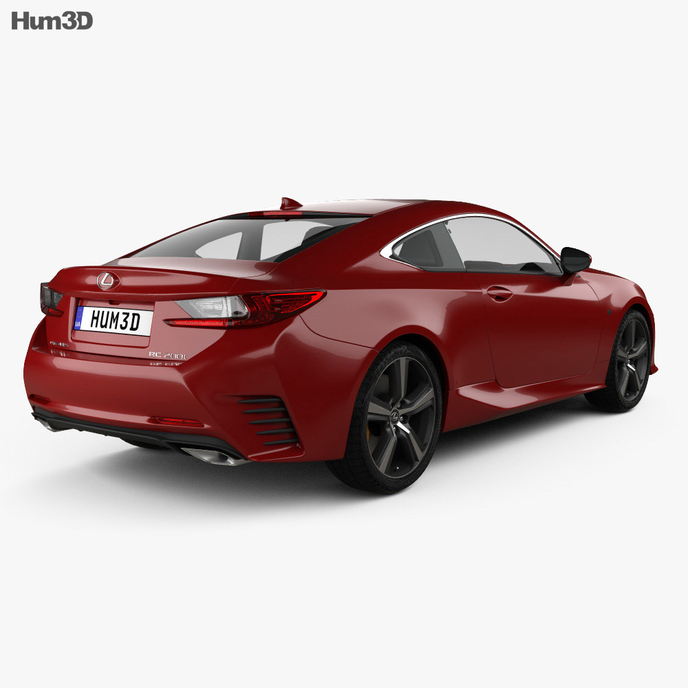 Lexus RC 200t 2019 3D model - Download Sports car on 3DModels.org