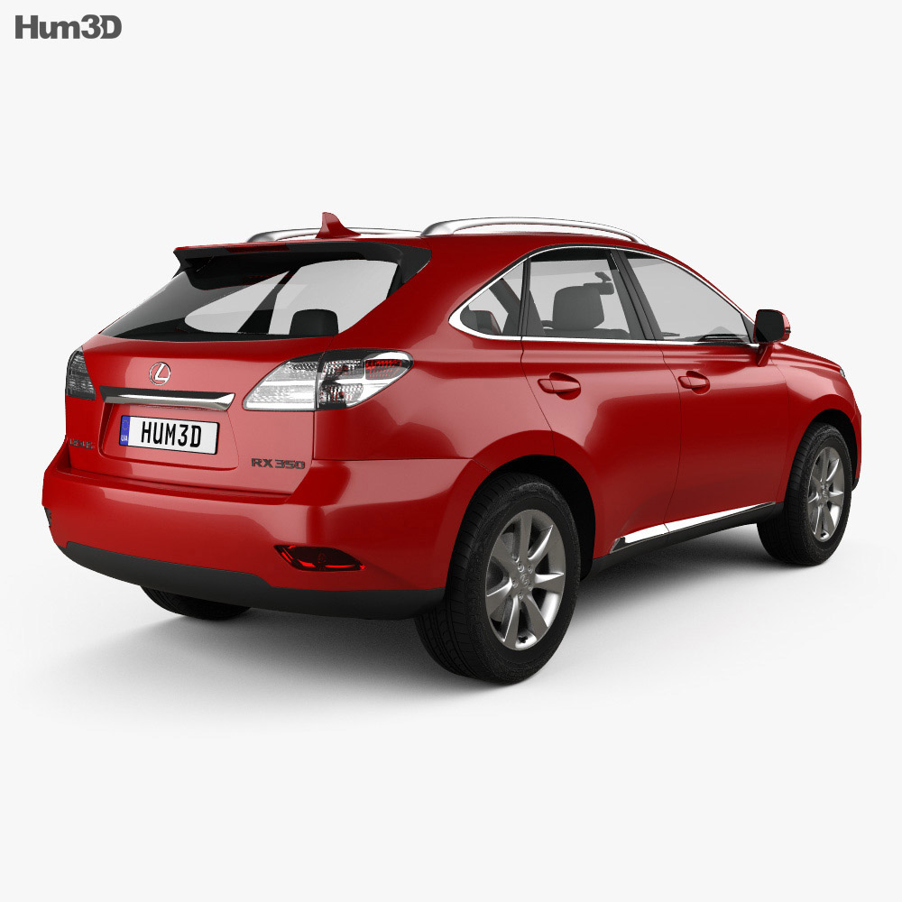 Lexus RX 2013 3D model - Download Crossover SUV on 3DModels.org