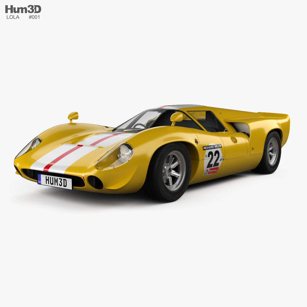 Lola T70 1967 3D model - Download Sports car on 3DModels.org