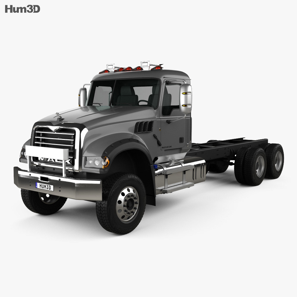 Mack Granite MHD Chassis Truck 2019 3D model - Download Truck on ...