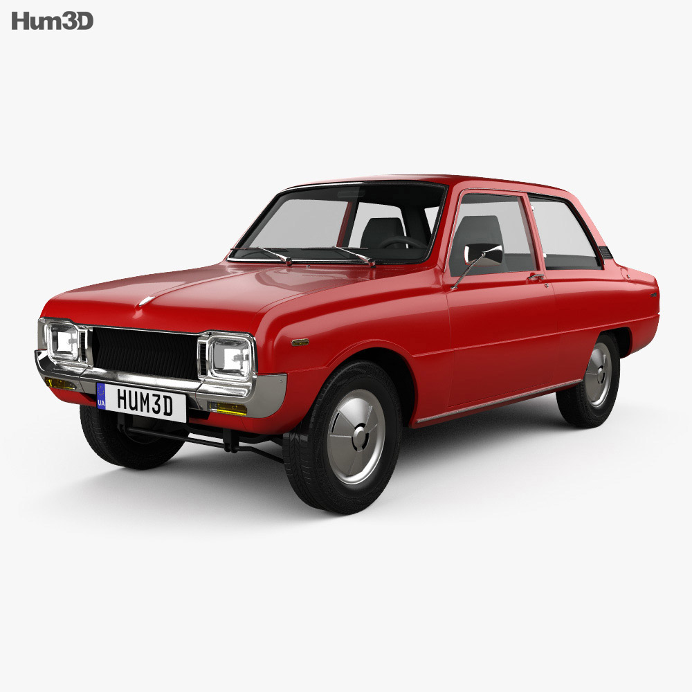 Mazda 1000 1973 3D model - Download Sedan on 3DModels.org