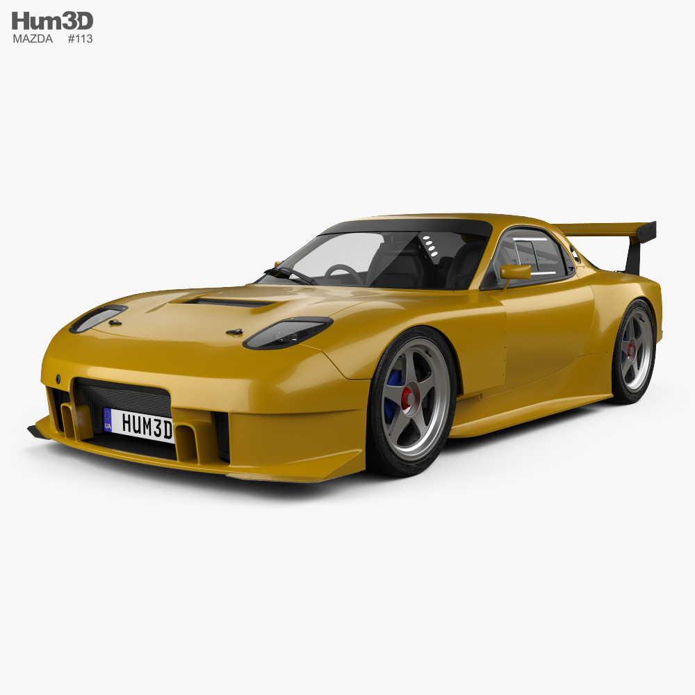 Mazda RX-7 GT300 2008 3D model - Download Sports car on 3DModels.org