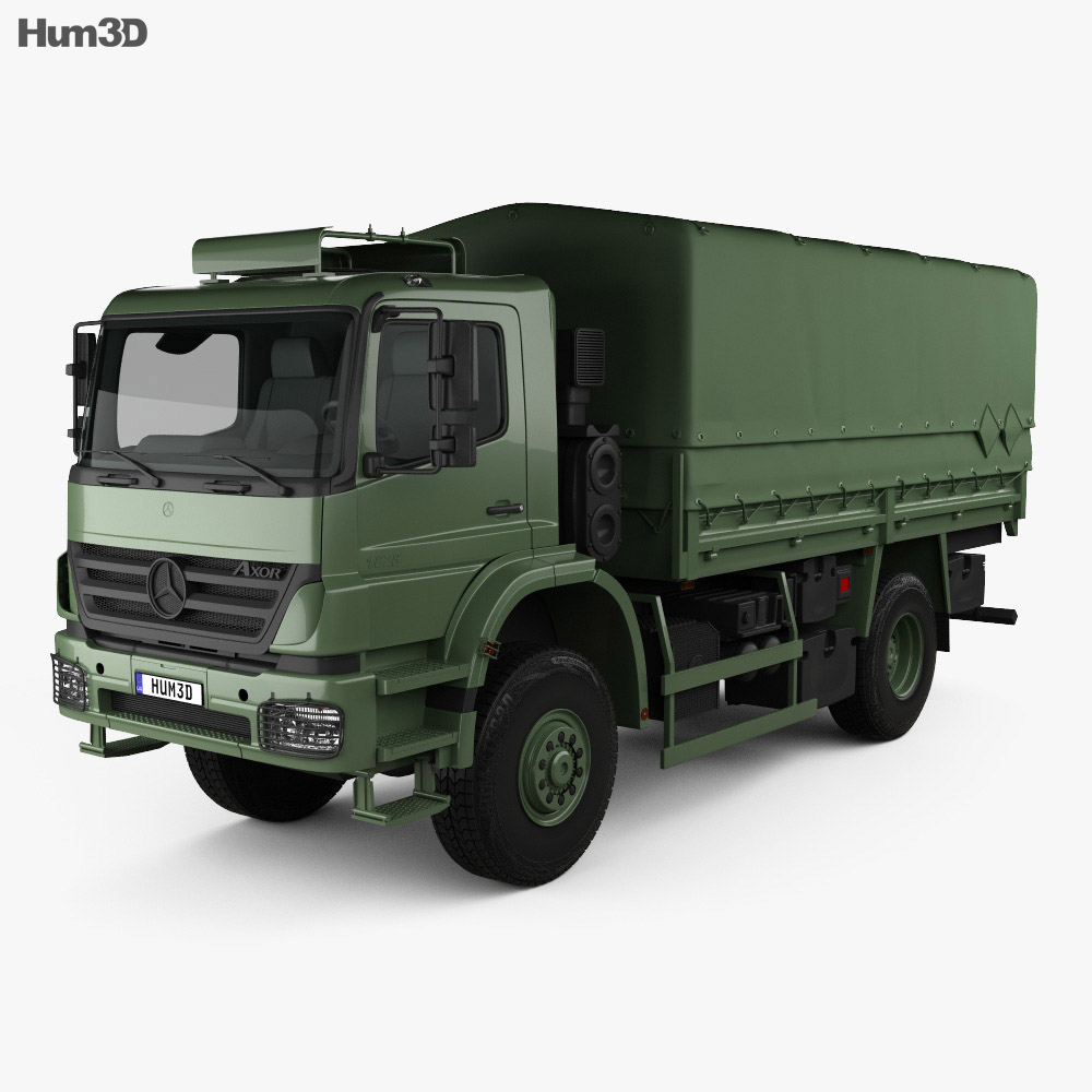 Mercedes-Benz Axor (2005A) Military Truck 2011 3D model - Download ...