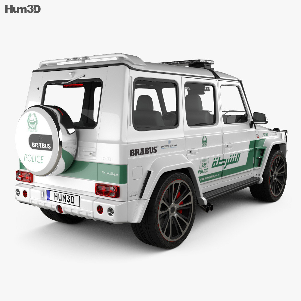 Mercedes-Benz G-class Brabus G700 Widestar Police Dubai 2016 3D model ...