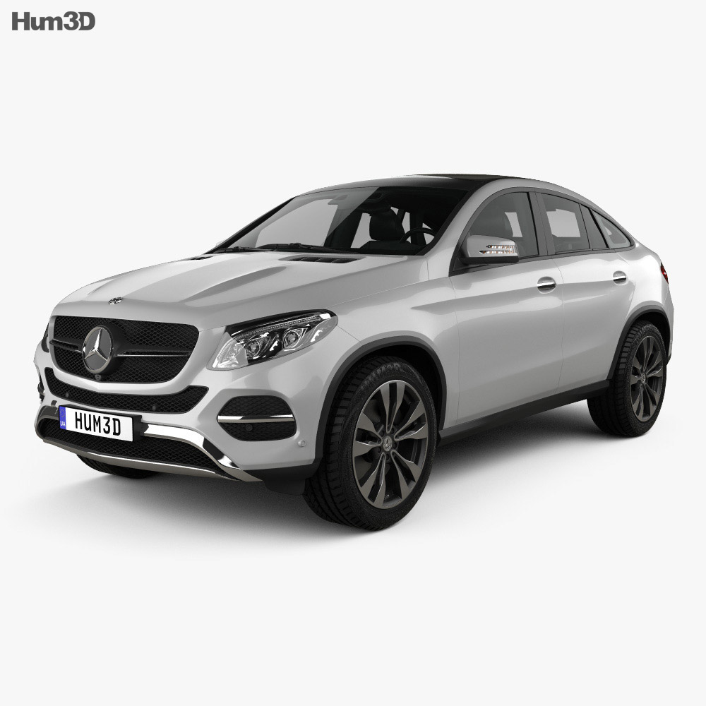 Mercedes-Benz GLE-class coupe 2017 3D model - Download Crossover SUV on ...