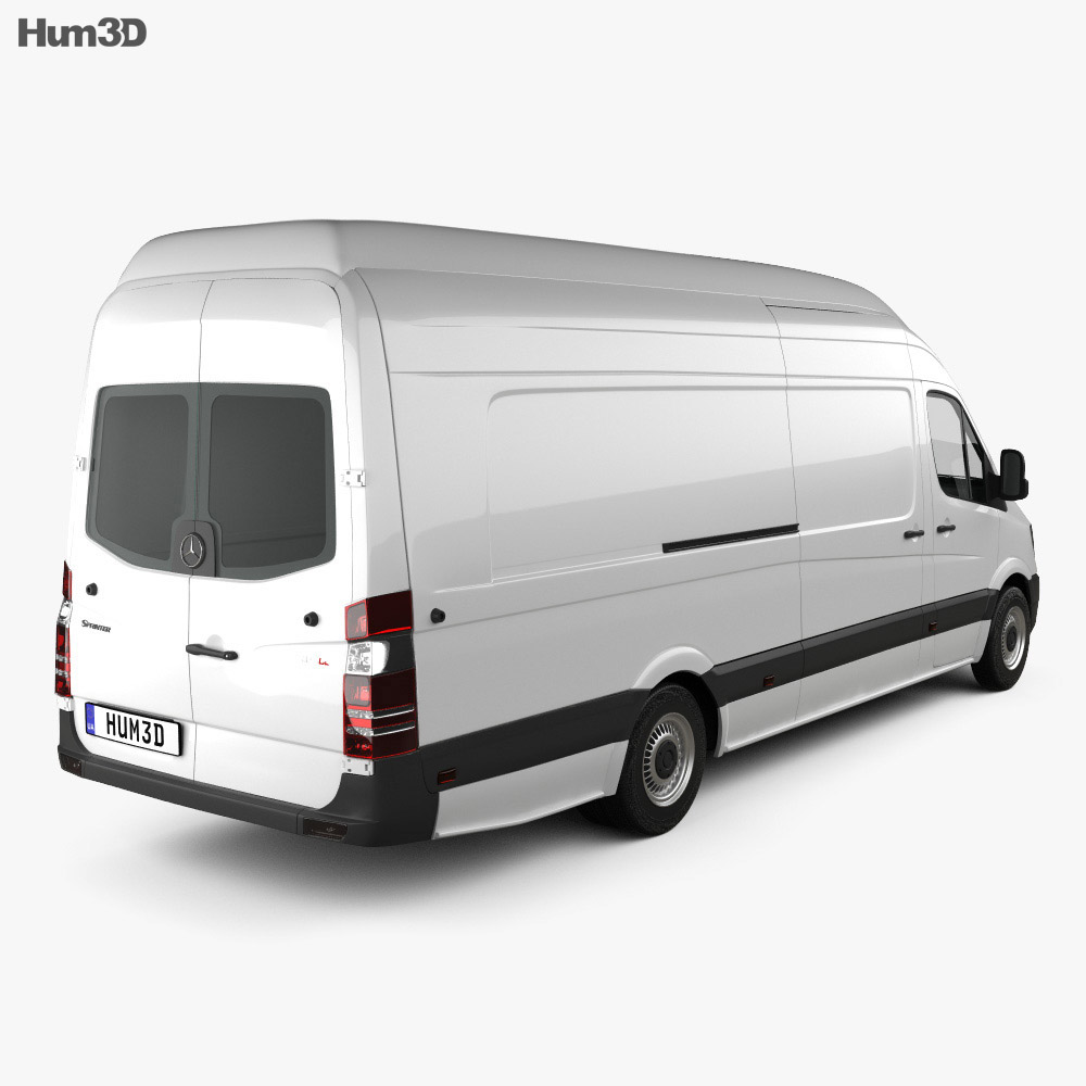 Mercedes-Benz Sprinter Panel Van Extralong 2013 3D model - Download Van ...