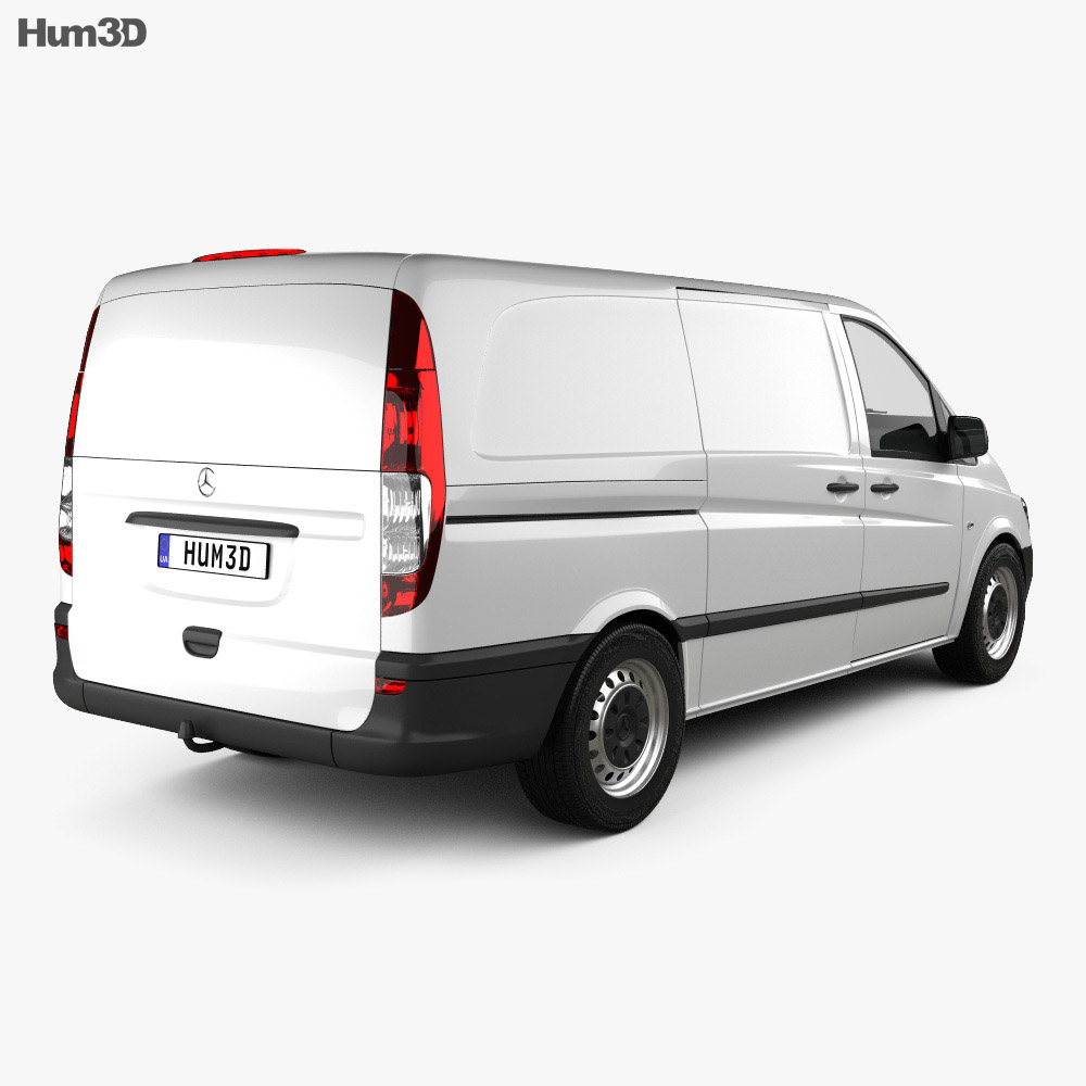 Mercedes-Benz Vito W639 Panel Van Long 2013 3D model - Download Van on ...