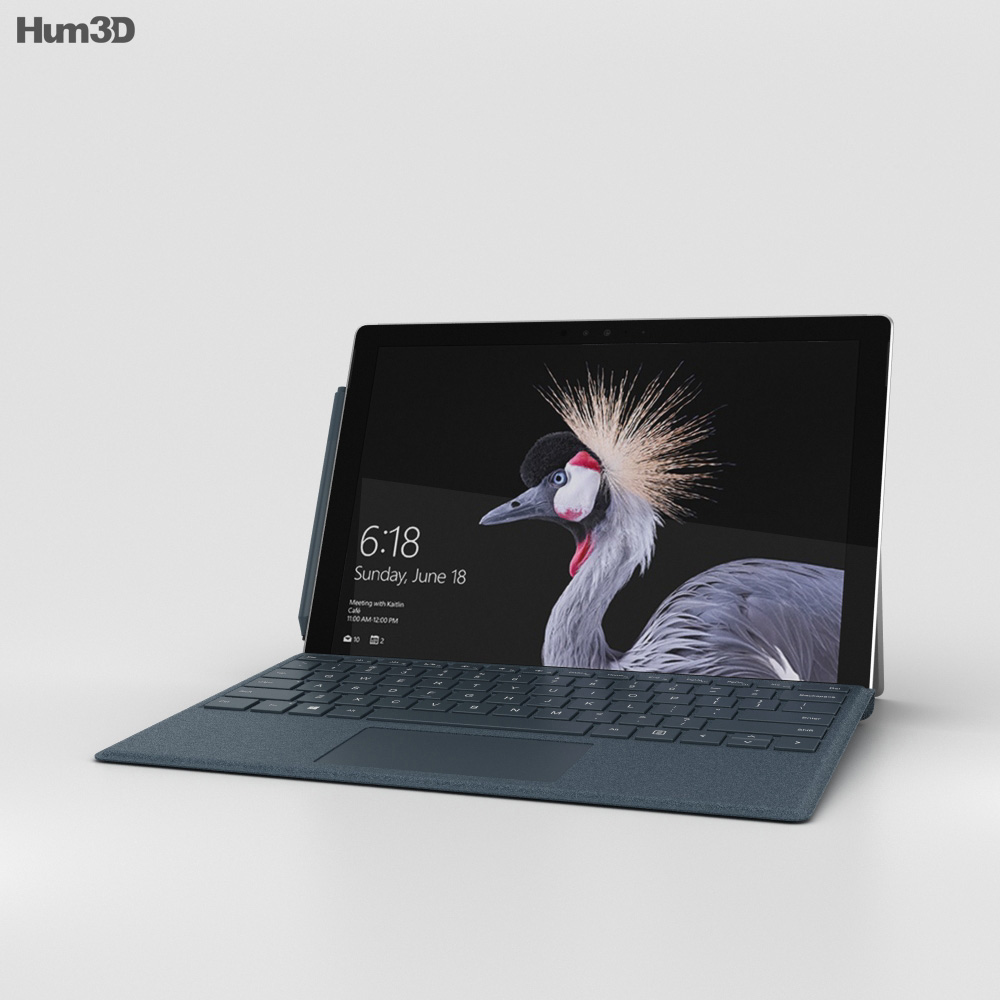 Microsoft Surface Pro (2017) Cobalt Blue 3D model - Download Tablet on ...