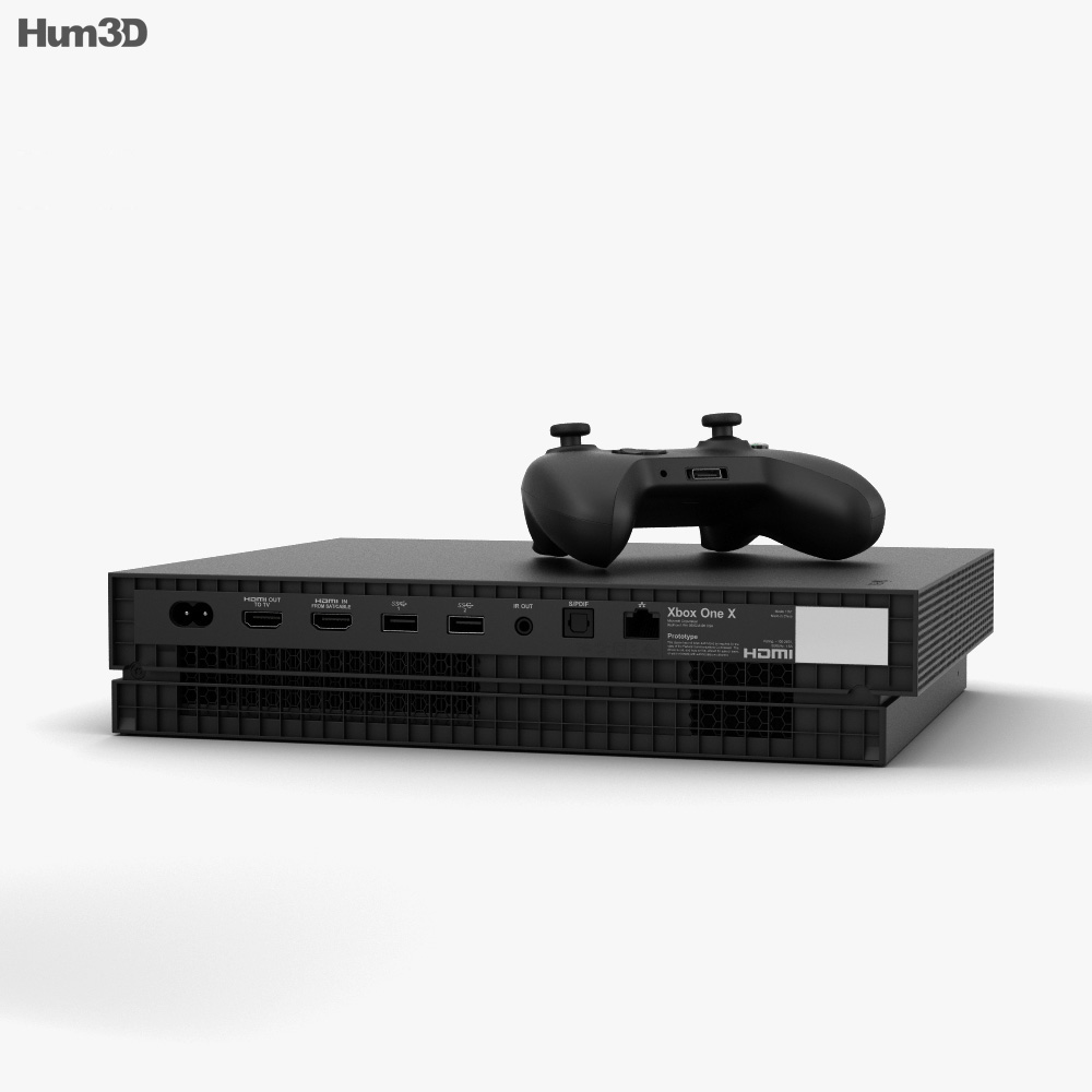 Microsoft Xbox One X 3D model - Download Game Console on 3DModels.org