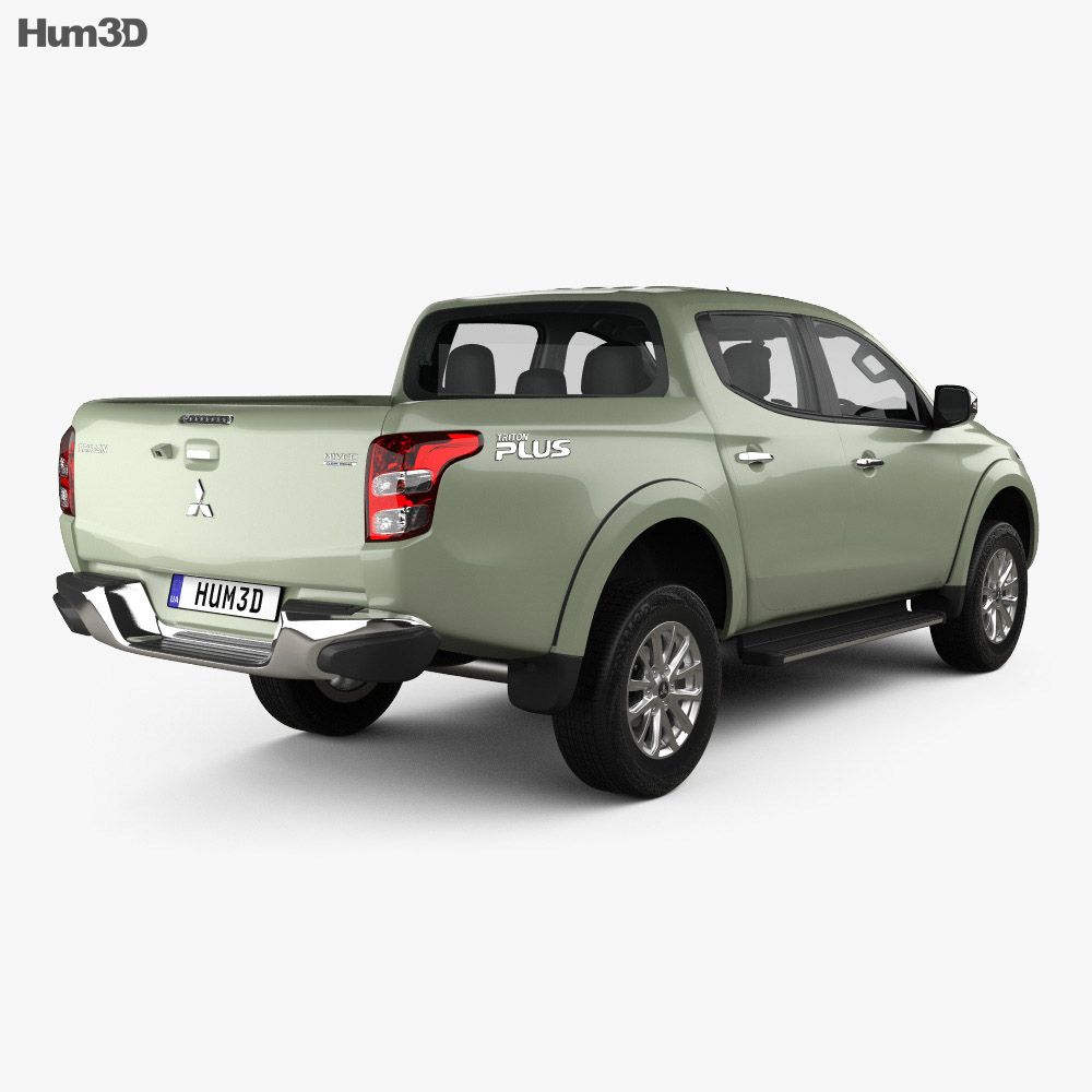Mitsubishi Triton Double Cab with HQ interior 2018 3D model - Download ...