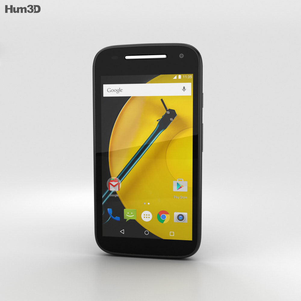 Motorola Moto E (2nd Gen.) Black 3D model - Download Phones on 3DModels.org