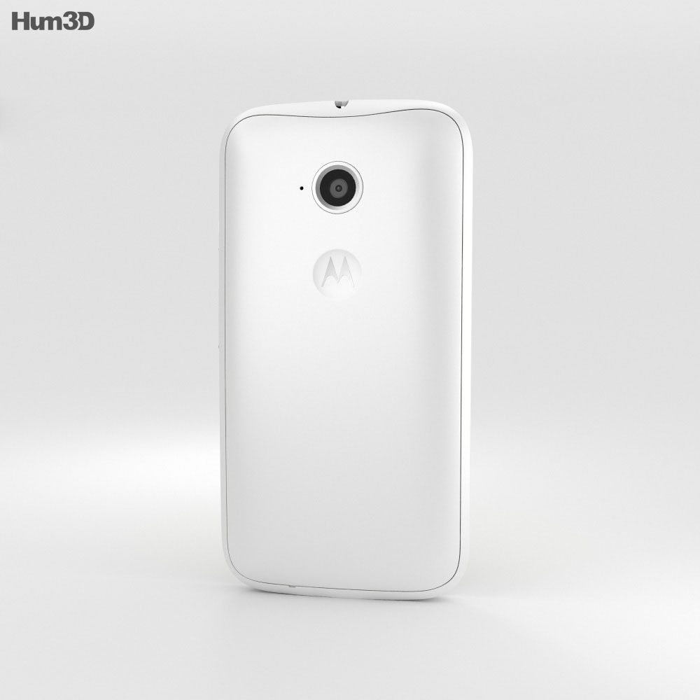 Motorola Moto E (2nd Gen.) White 3D model - Download Phones on 3DModels.org