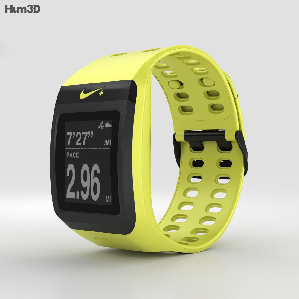 Nike+ SportWatch GPS Volt/Black 3D model - Download Smart watch on ...