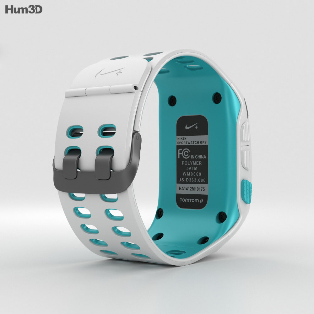 Nike+ SportWatch GPS White/Sport Turquoise 3D model - Download Smart ...