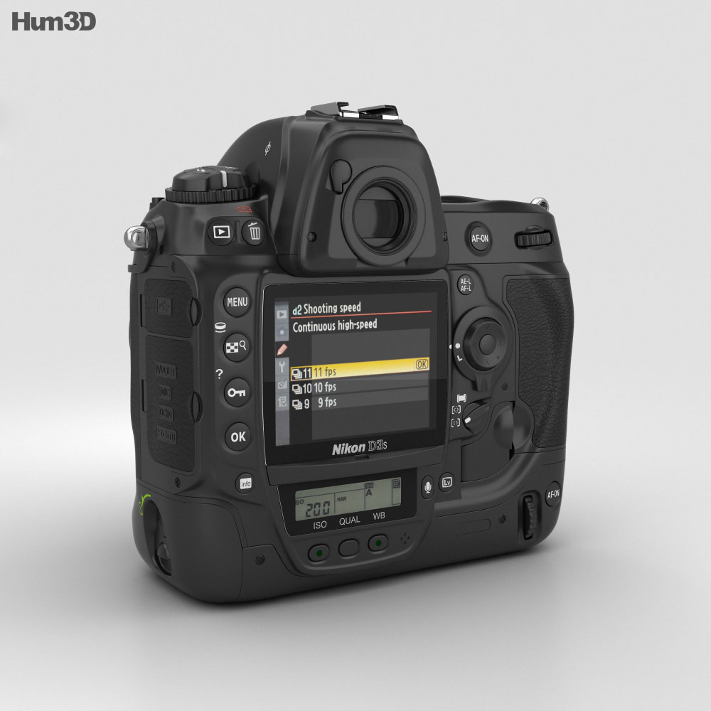 Cámara Profesional Nikon D3S Modelo 3D - Descargar Cámara fotográfica ...