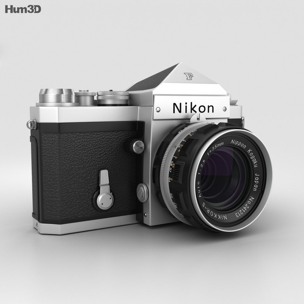 Nikon F Silver 3D model - Download Photo camera on 3DModels.org
