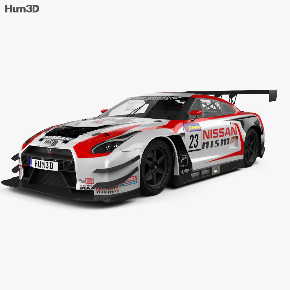 Nissan GT-R Nismo GT300 2017 3D model - Download Sports car on 3DModels.org
