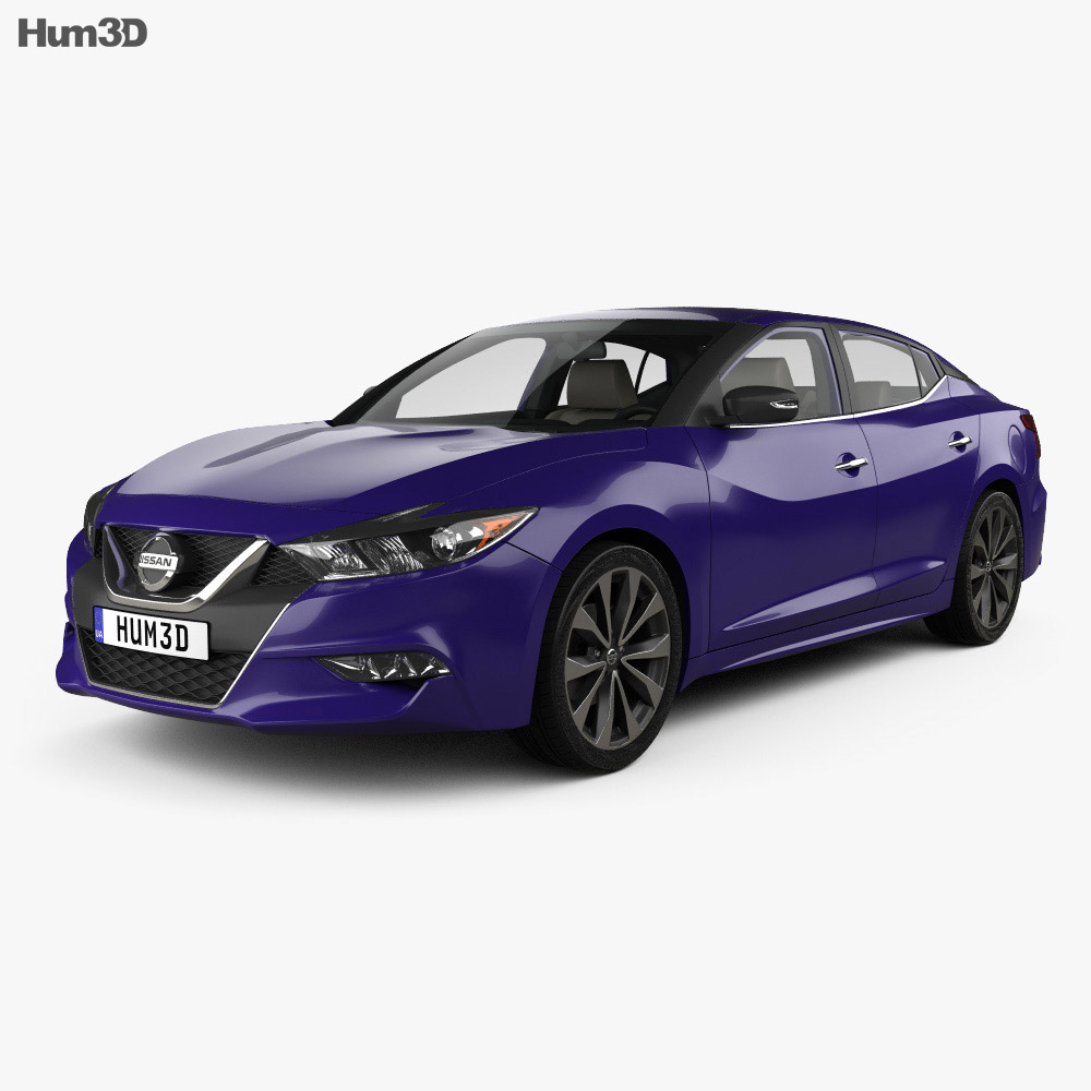 Nissan Maxima with HQ interior 2019 3D model - Download Sedan on ...