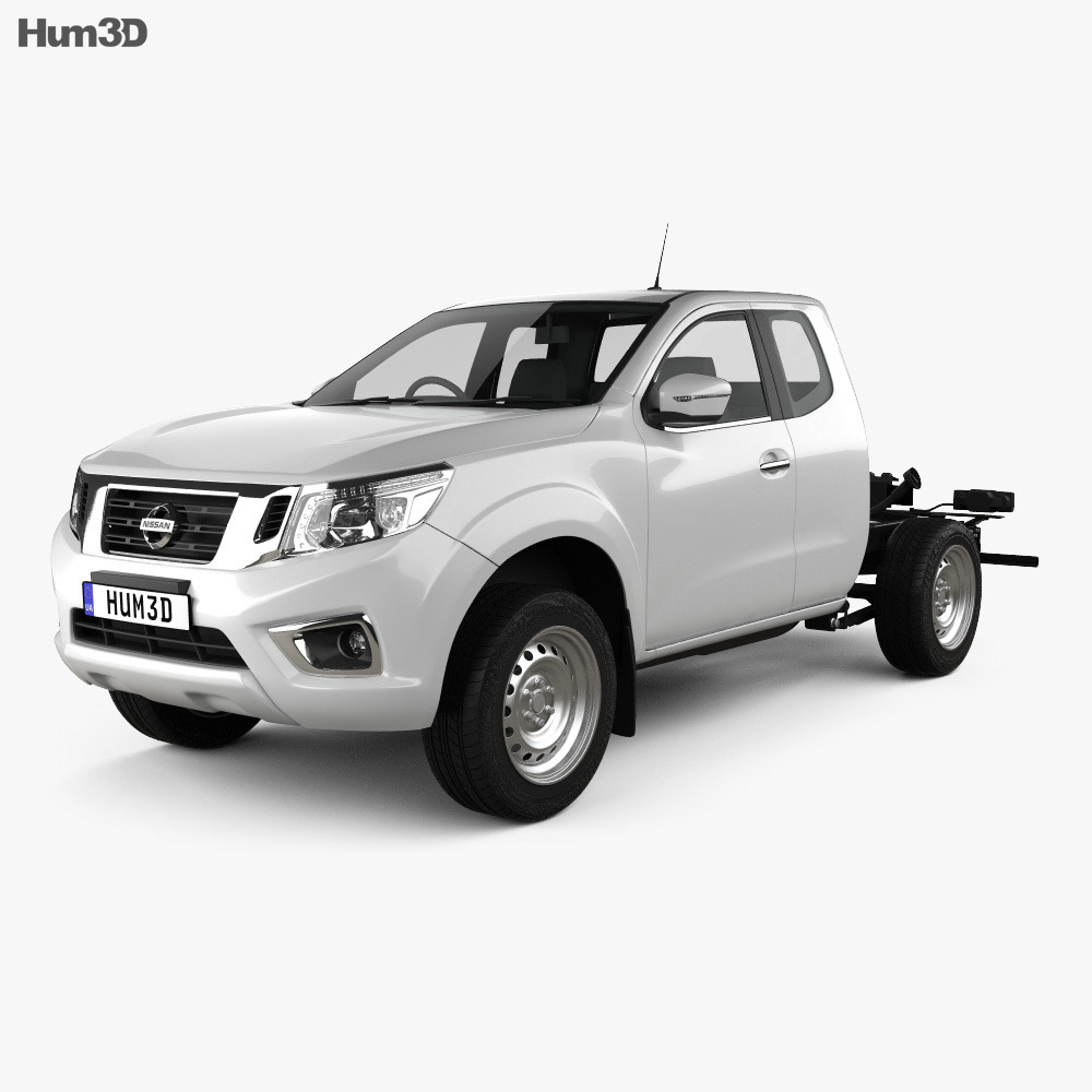 Nissan Navara King Cab Chassis 2018 3D model - Download Pickup on ...