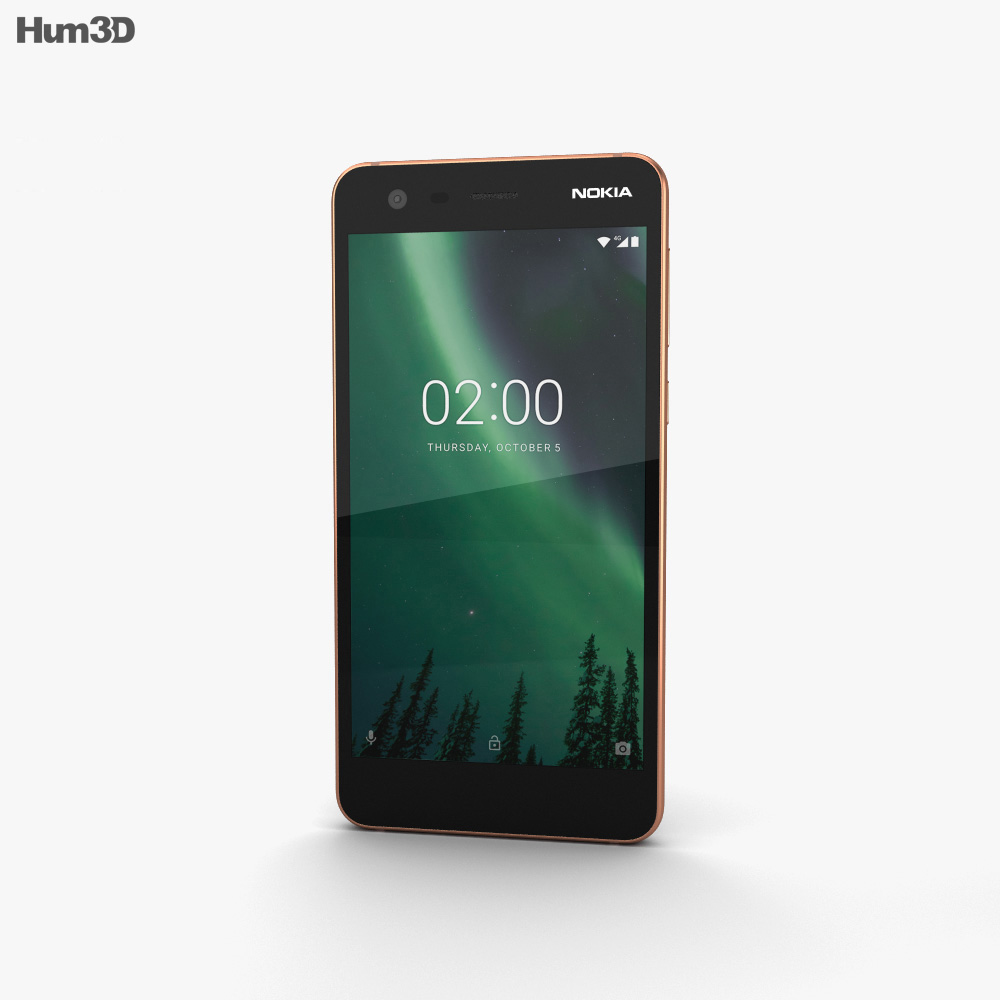 Nokia 2 Copper Black 3D model - Download Phones on 3DModels.org