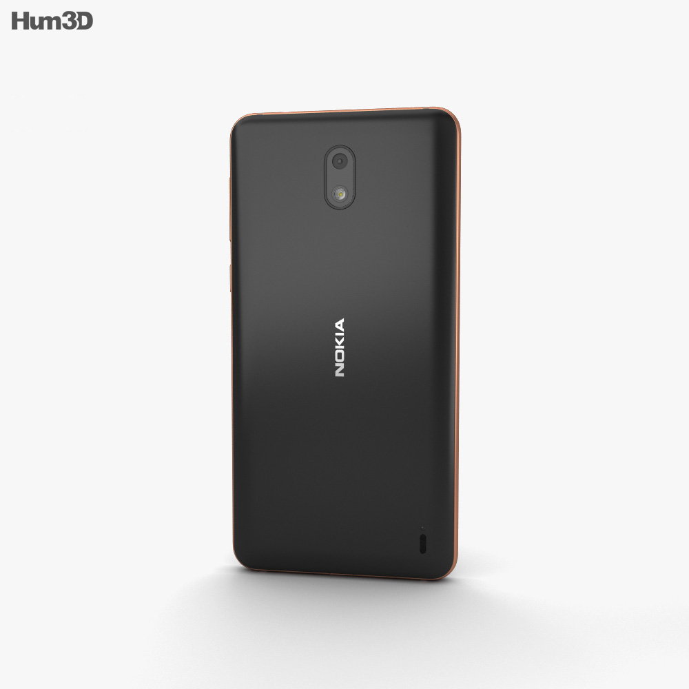 Nokia 2 Copper Black 3D model - Download Phones on 3DModels.org