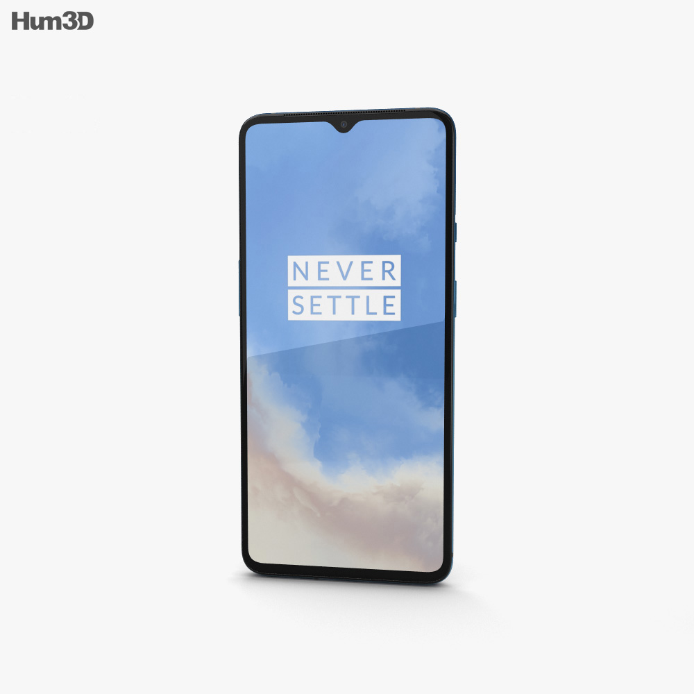 OnePlus 7T Glacier Blue 3D model - Download Phones on 3DModels.org