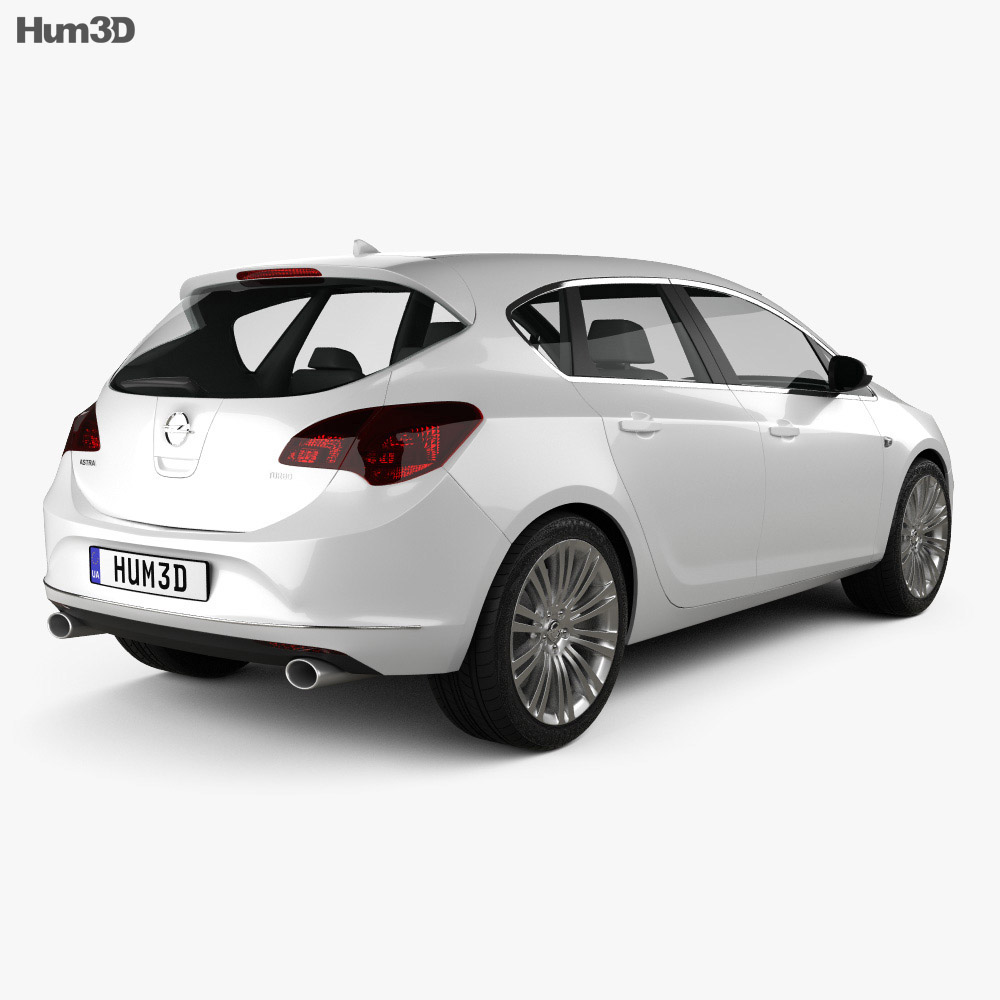 Opel Astra J hatchback 5-door 2014 3D model - Download Hatchback on ...