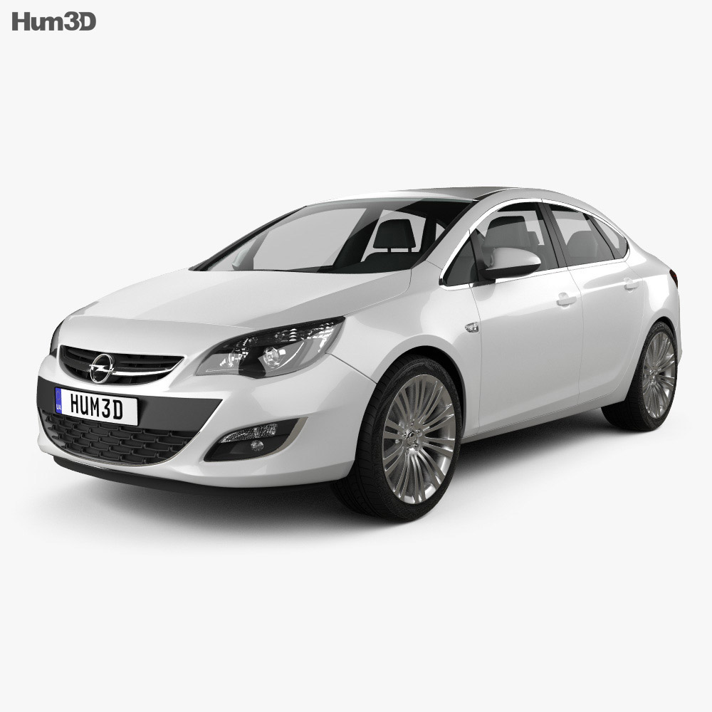 Opel Astra J sedan 2014 3D model - Download Sedan on 3DModels.org