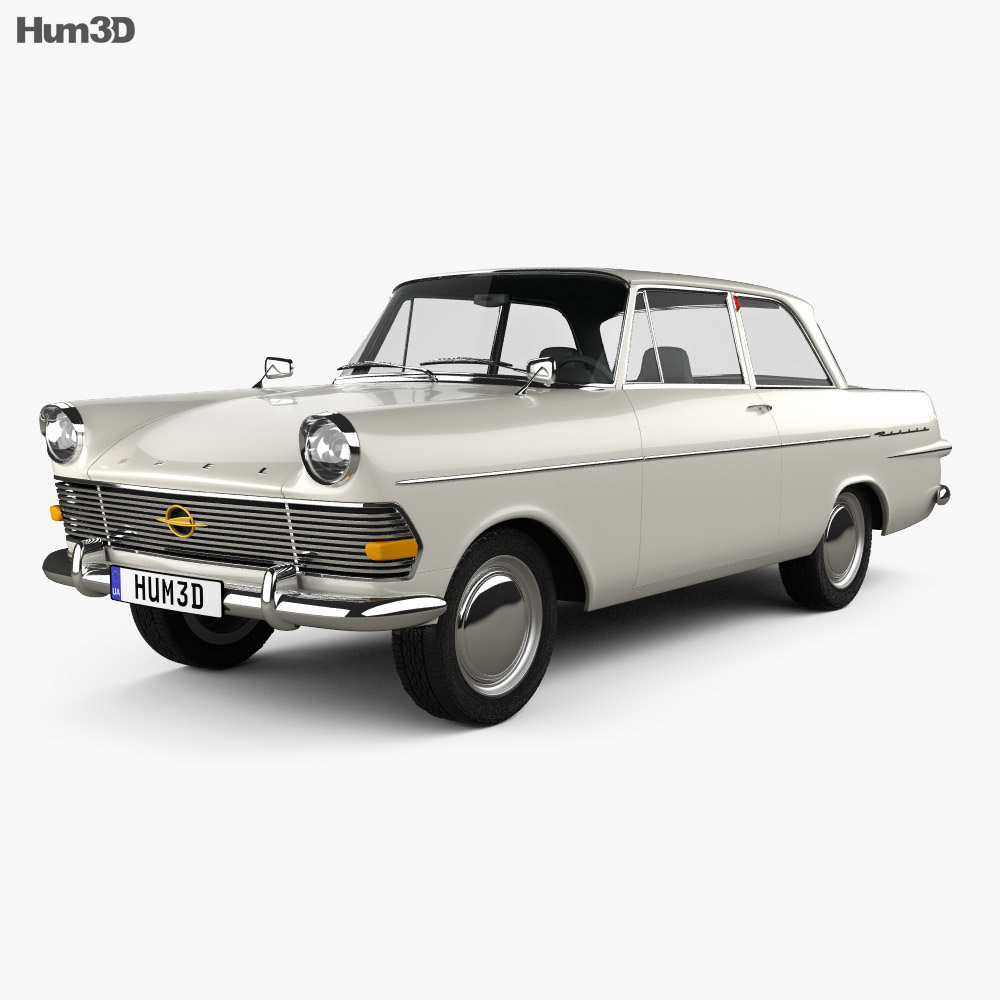 Opel Rekord (P2) 2-door sedan 1960 3D model - Download Sedan on ...