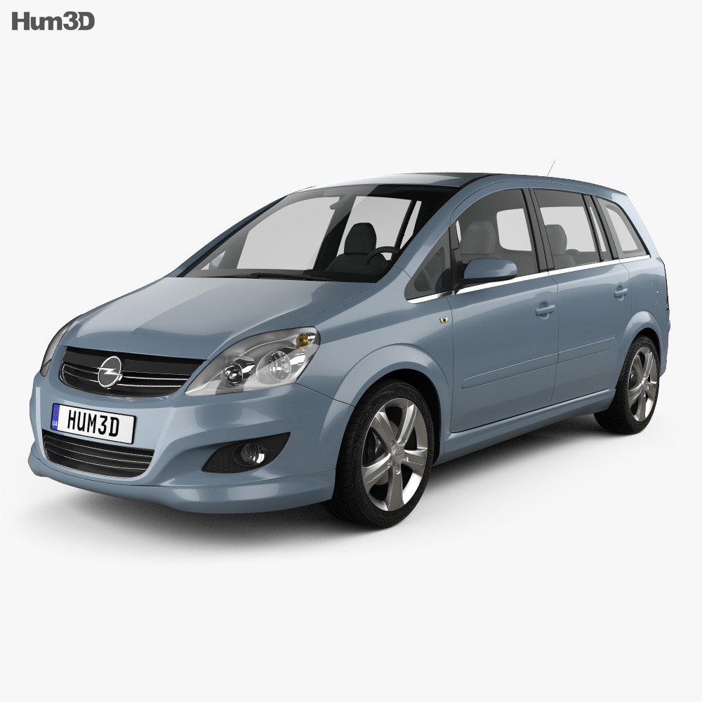 Opel Zafira (B) 2013 3D model - Download Van on 3DModels.org