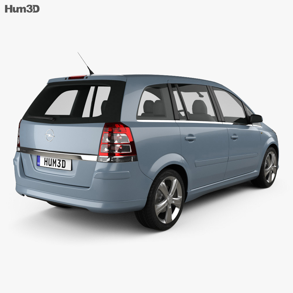 Opel Zafira (B) 2013 3D model - Download Van on 3DModels.org