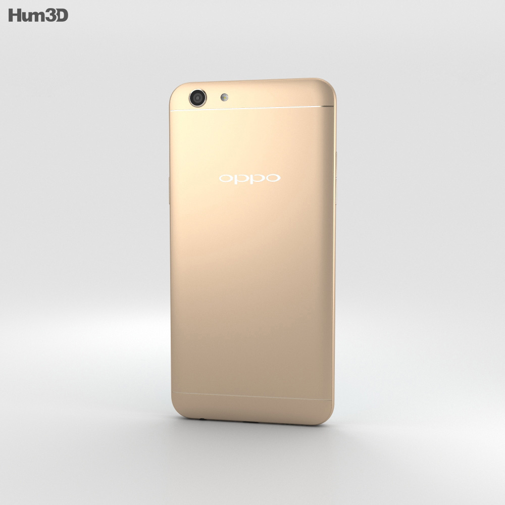 Oppo F3 Gold 3D model - Download Phones on 3DModels.org