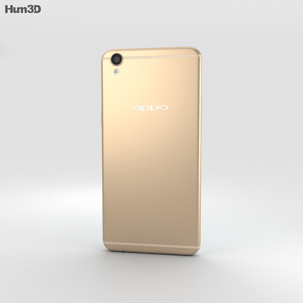 Oppo R9 Gold 3D model - Download Phones on 3DModels.org
