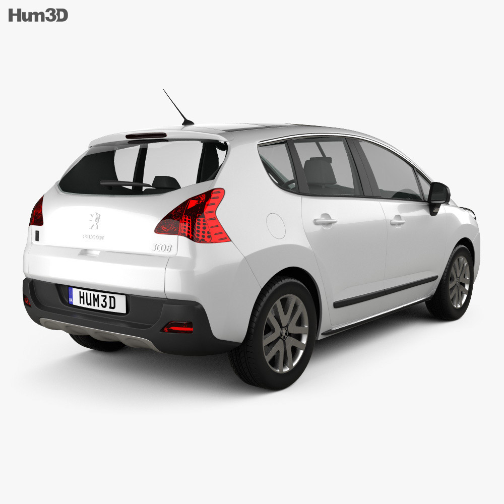 Peugeot 3008 hybrid 2015 3D model - Download Crossover SUV on 3DModels.org