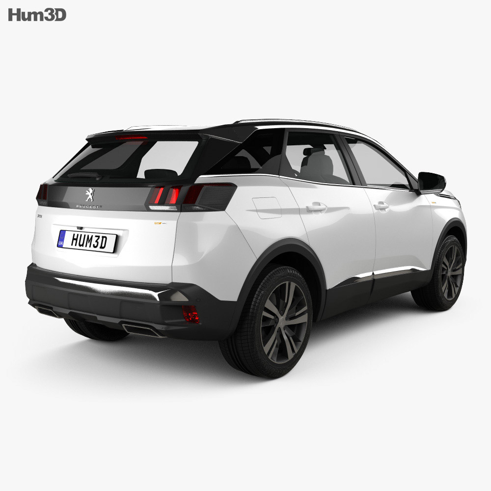 Peugeot 3008 GT Line 2019 3D model - Download Crossover SUV on 3DModels.org