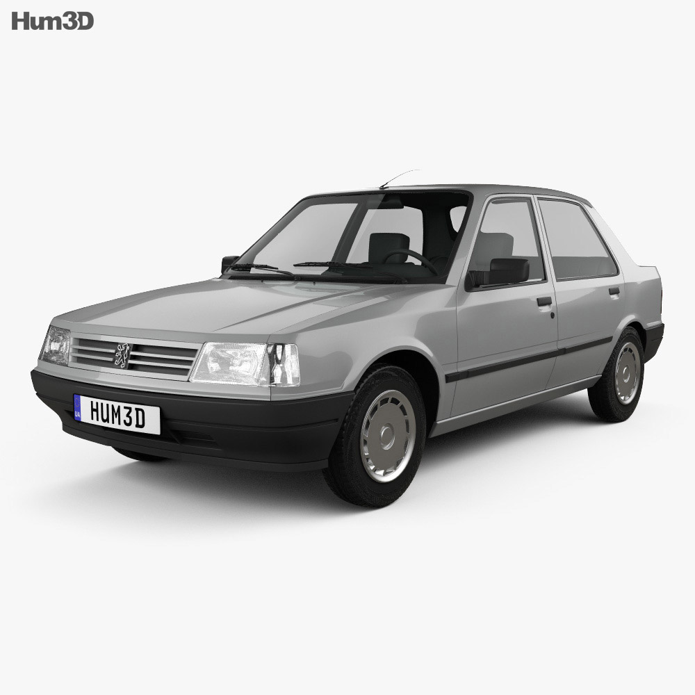 Peugeot 309 5-door 1985 3D model - Download Hatchback on 3DModels.org