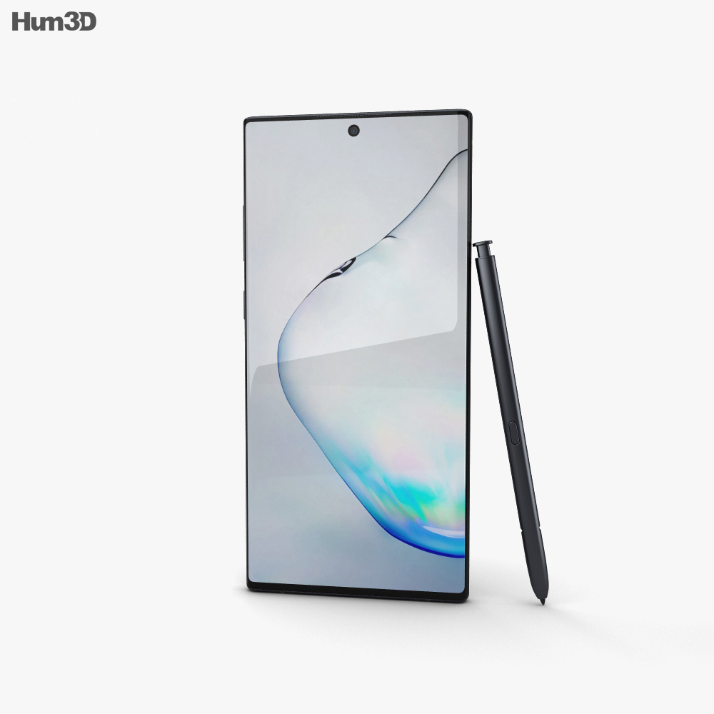 Samsung Galaxy Note10 Plus Aura Black 3D model - Download Phones on ...