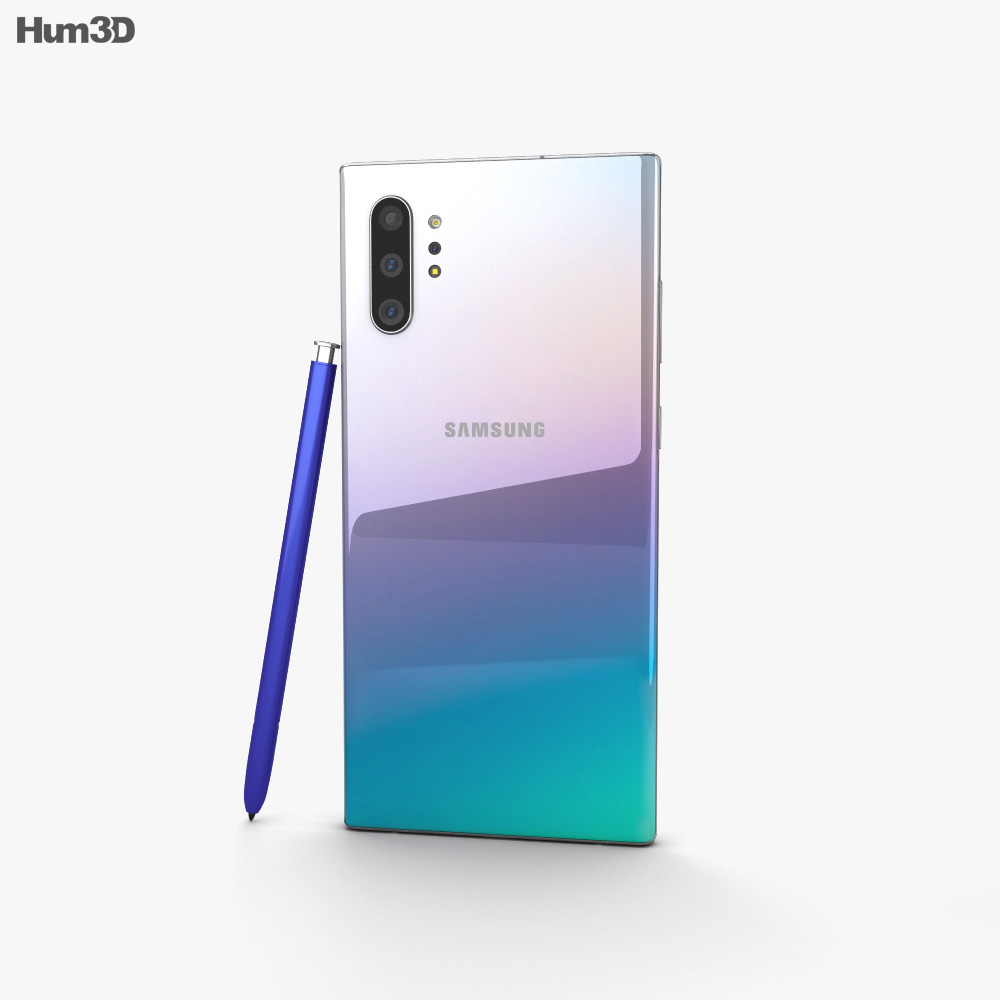 Samsung Galaxy Note10 Plus Aura Glow 3D model - Download Phones on ...