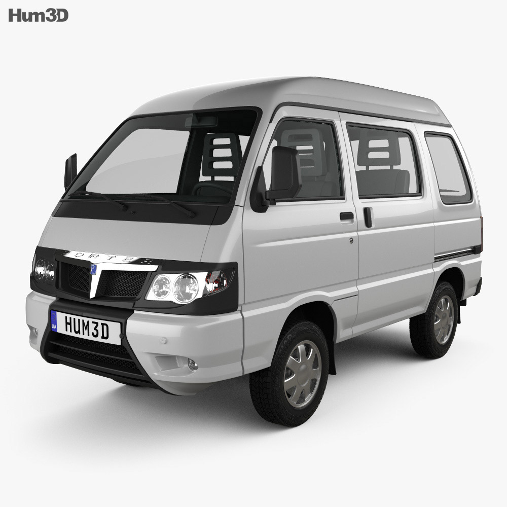 Piaggio Porter Glass Van 2015 3D model - Download Van on 3DModels.org