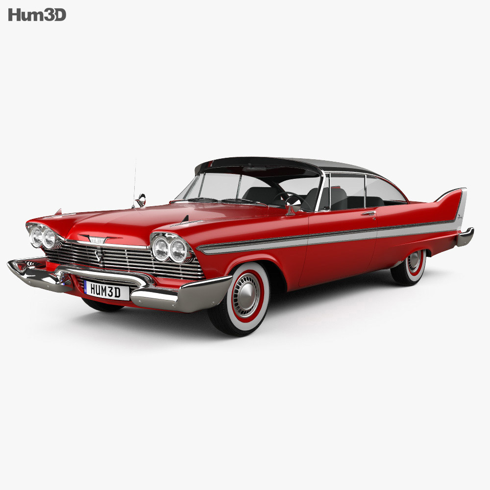Plymouth Fury coupe Christine 1958 3D model - Download Sports car on ...