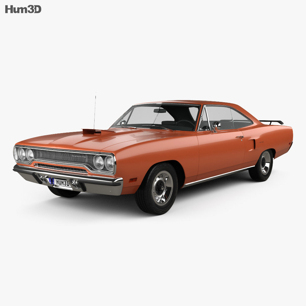 Plymouth Road Runner 440 hardtop 1970 3D model - Download Sports car on ...