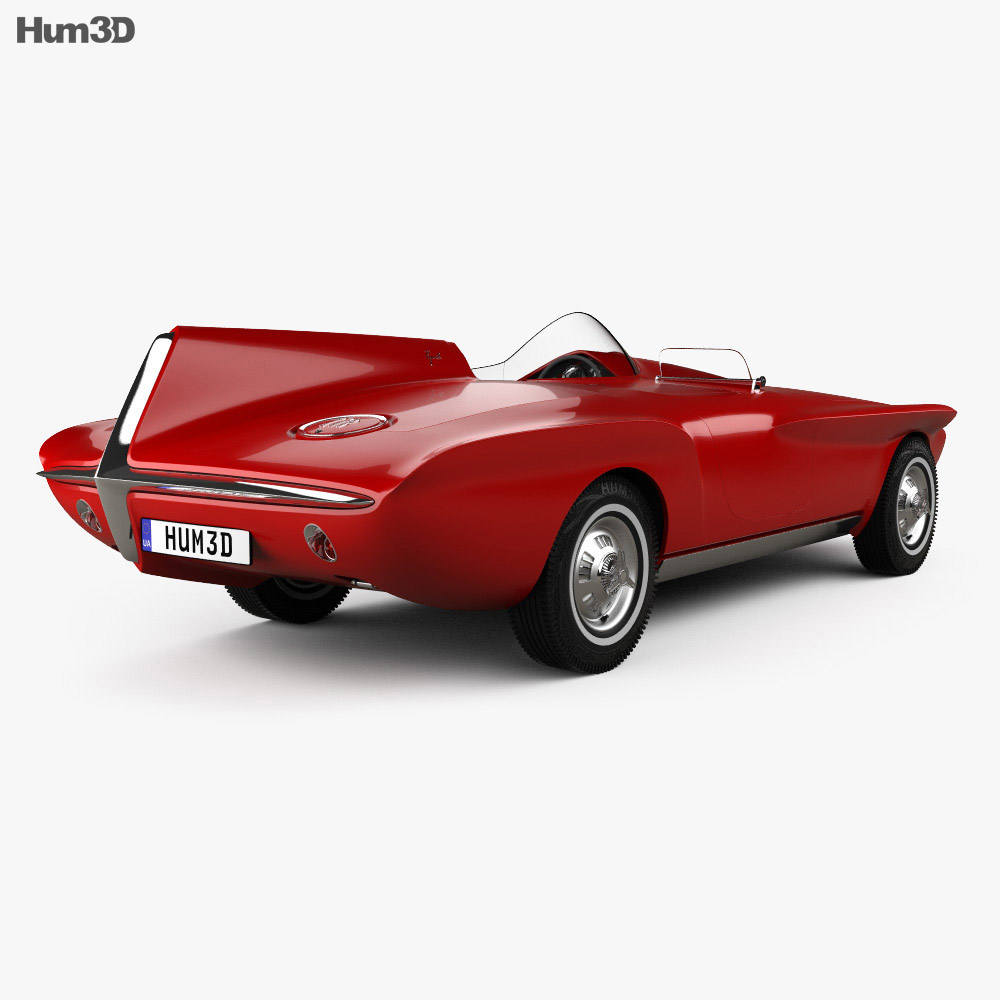 Plymouth XNR 1960 3D model - Download Sports car on 3DModels.org