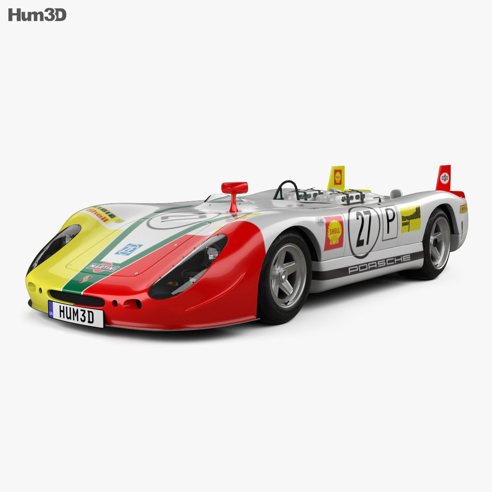 Porsche 908/02 Flunder Spyder 1969 3D model - Download Sports car on ...