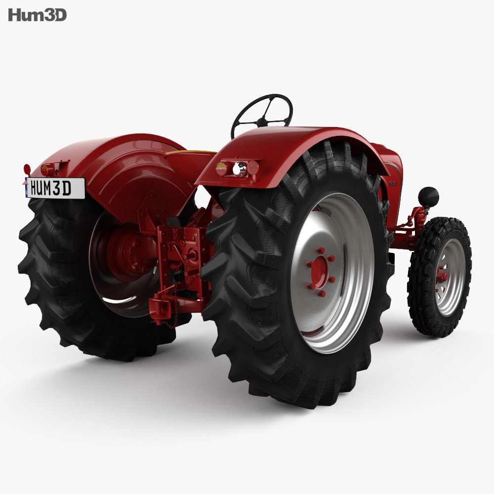 Porsche Diesel Tractor P 133 1956 3D model - Download Tractor on ...