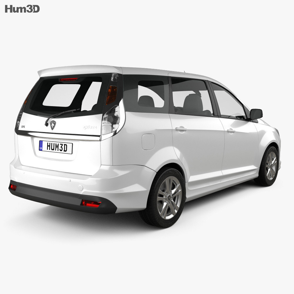 Proton Exora 2013 3D model - Download Van on 3DModels.org