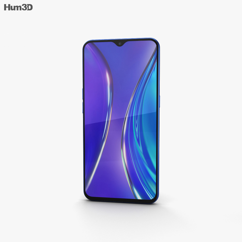 Realme XT Pearl Blue 3D model - Download Phones on 3DModels.org