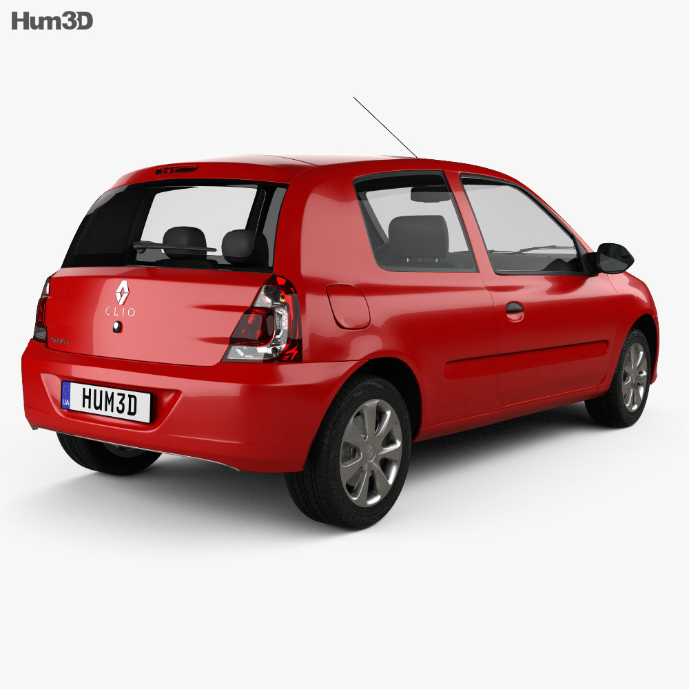 Renault Clio Mercosur 3-door hatchback 2013 3D model - Download ...