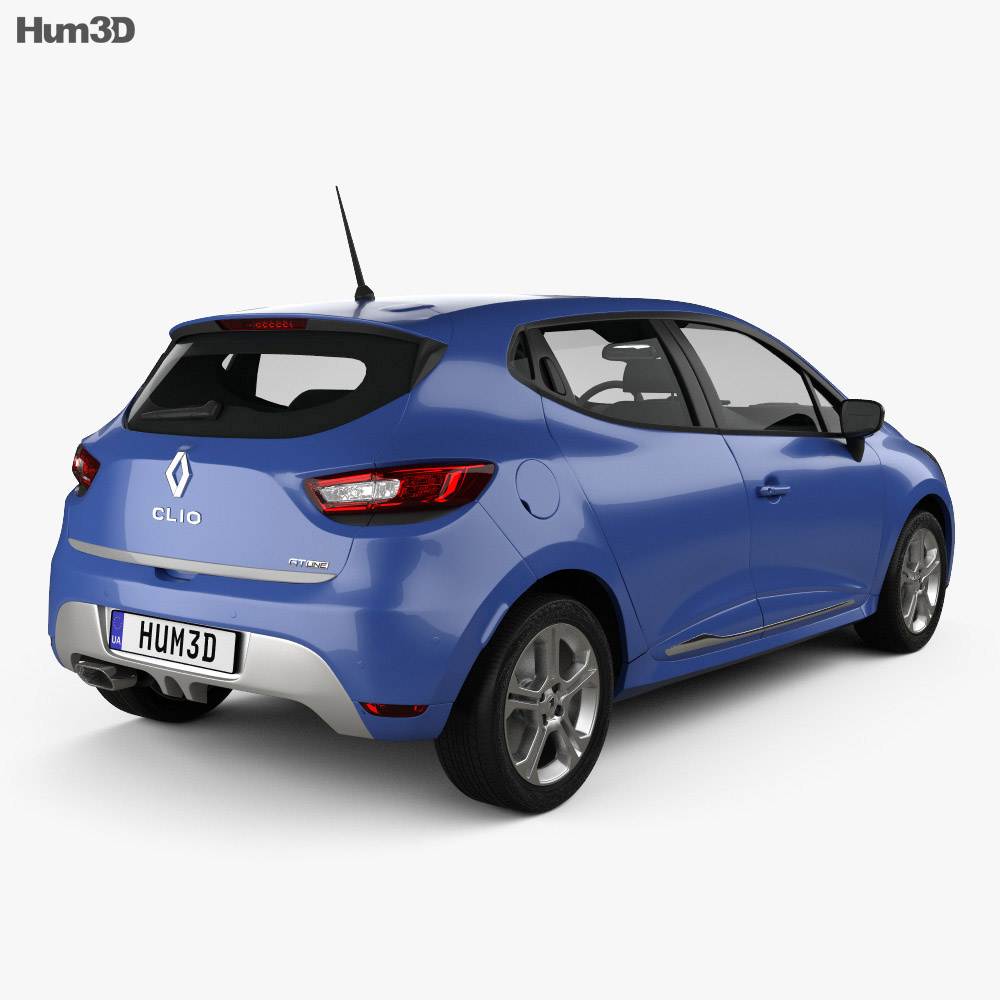 Renault Clio GT Line 5-door 2018 3D model - Download Hatchback on ...